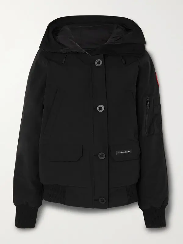 Canada Goose Chilliwack Hooded Down Bomber Jacket - Black
