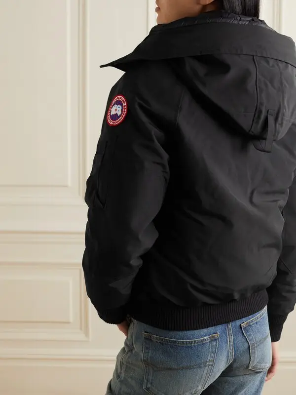 Canada Goose Chilliwack Hooded Down Bomber Jacket - Black