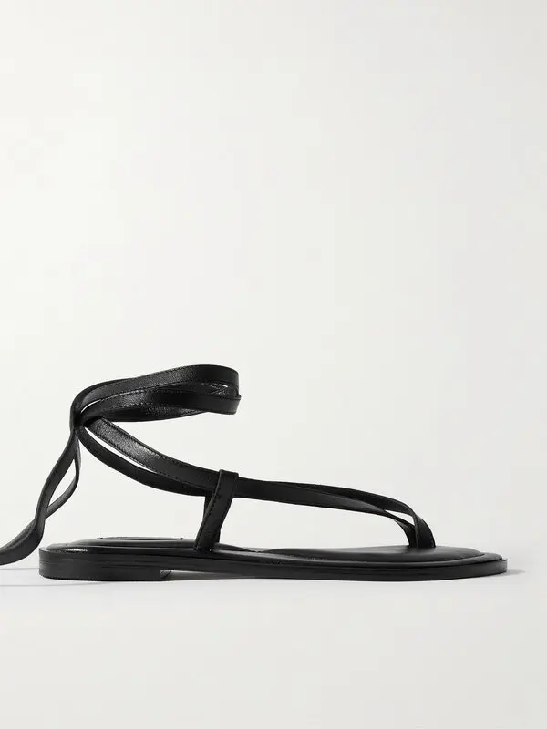 A.emery Elliot Leather Sandals - Black