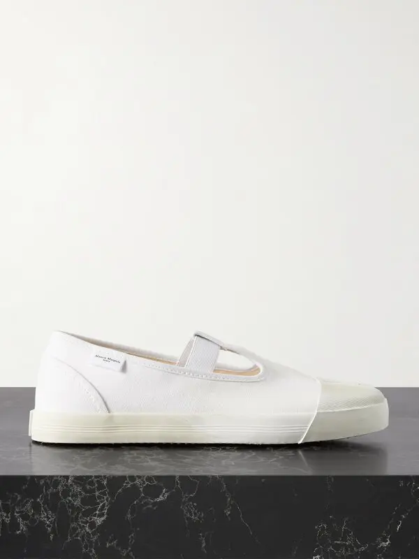 MAISON MARGIELA Tabi On The Deck Distressed Canvas Sneakers