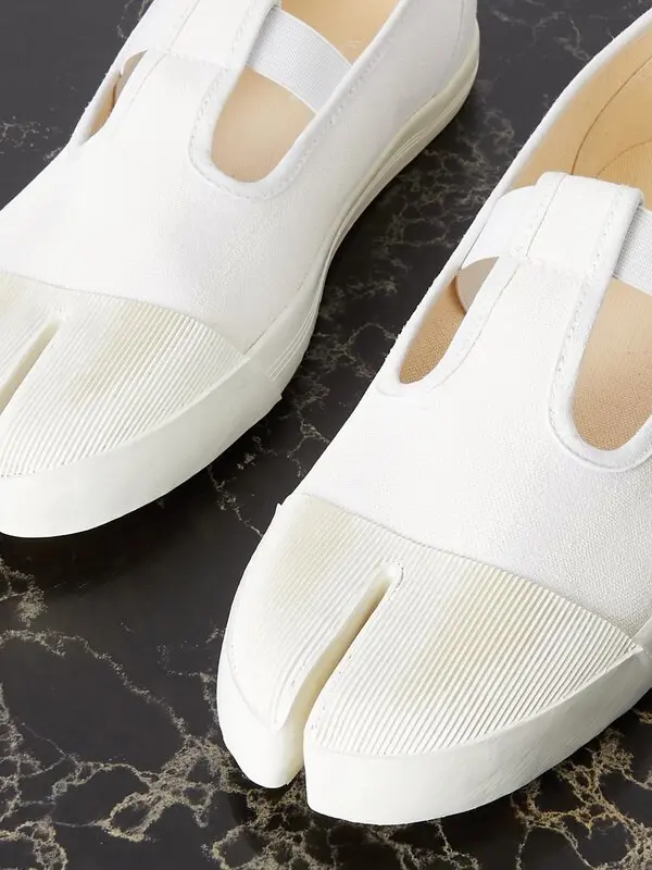 MAISON MARGIELA Tabi On The Deck Distressed Canvas Sneakers