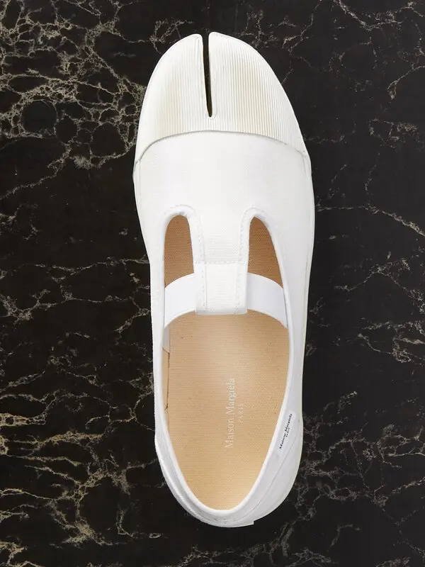 MAISON MARGIELA Tabi On The Deck Distressed Canvas Sneakers