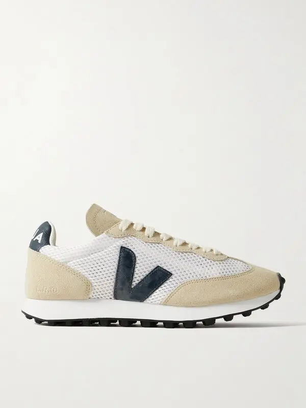 VEJA Rio Branco Light Leather-trimmed Sneakers