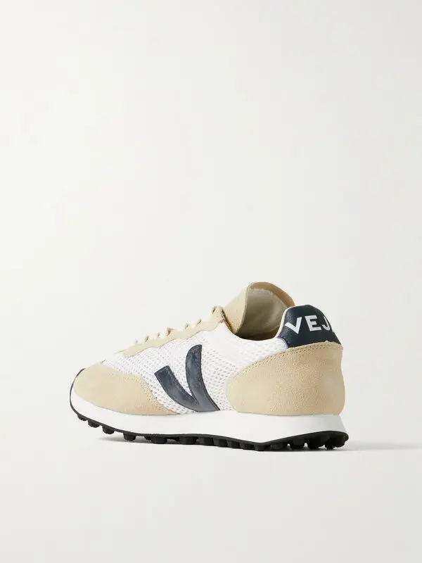 VEJA Rio Branco Light Leather-trimmed Sneakers