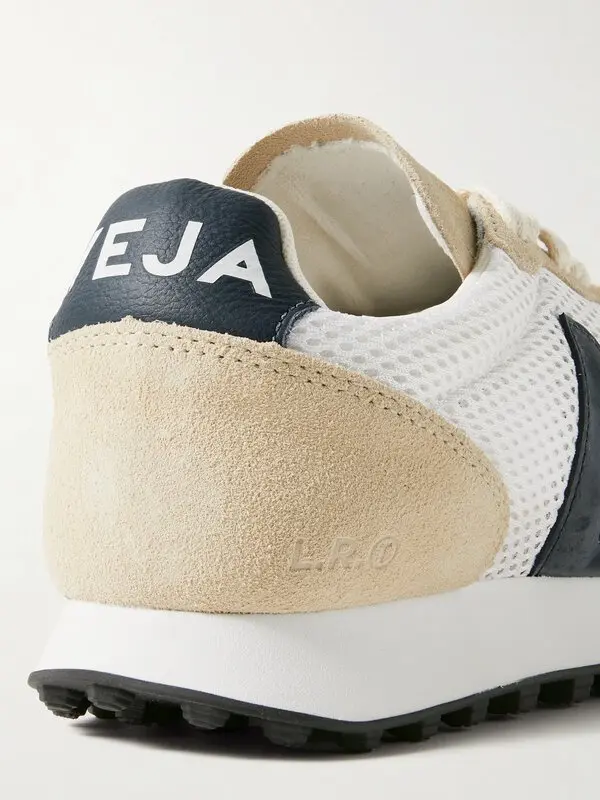 VEJA Rio Branco Light Leather-trimmed Sneakers