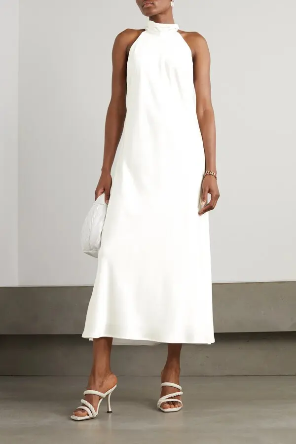 Galvan Sienna Halterneck Midi Dress