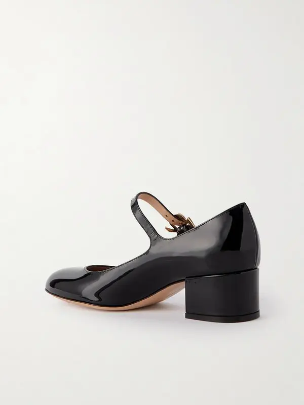 GIANVITO ROSSI Ribbon 45 Patent-leather Mary Jane Pumps