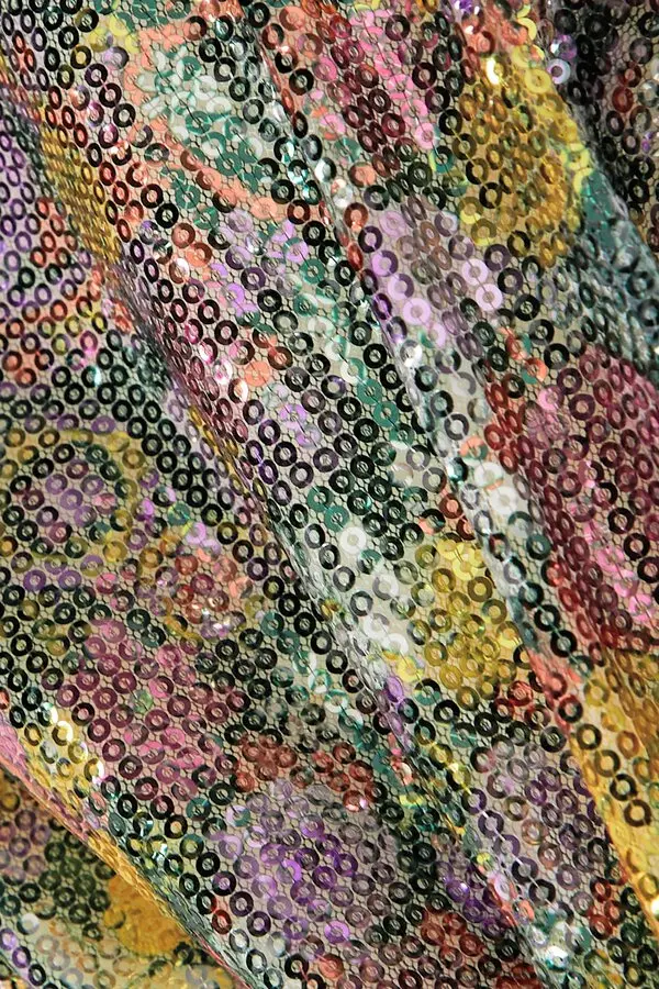 La DoubleJ Disco Floral-print Sequined Tulle Flared Pants
