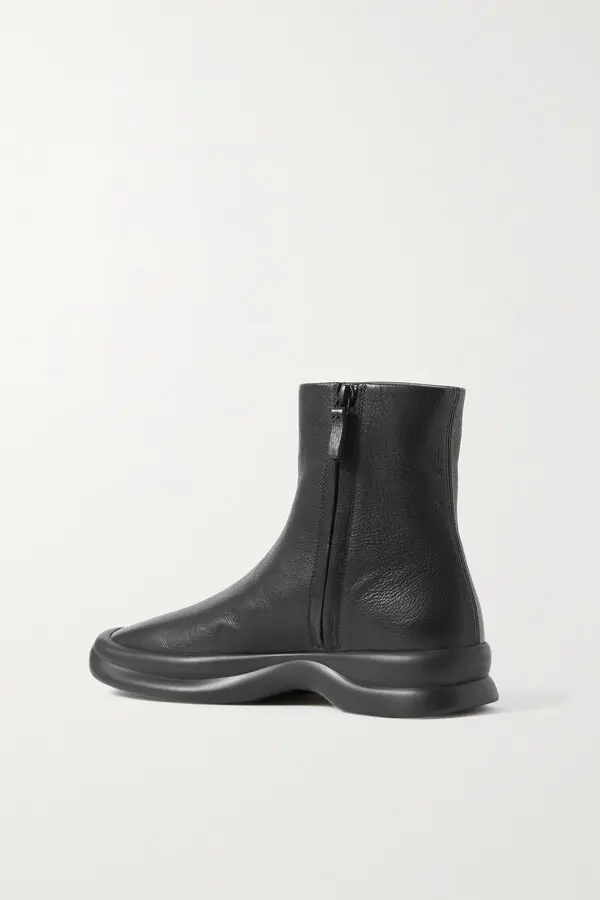THE ROW Town Leather Ankle Boots