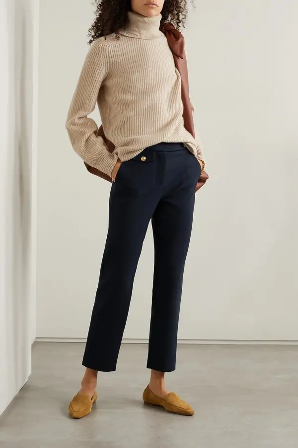 Veronica Beard Renzo Cropped Straight-leg Pants