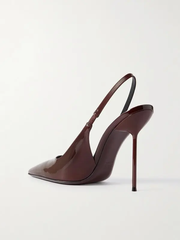 Paris Texas Lidia 105 Patent-leather Slingback Pumps - Burgundy