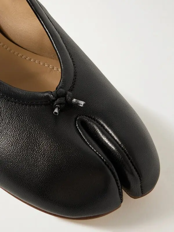 MAISON MARGIELA Tabi Leather Ballet Flats - Black