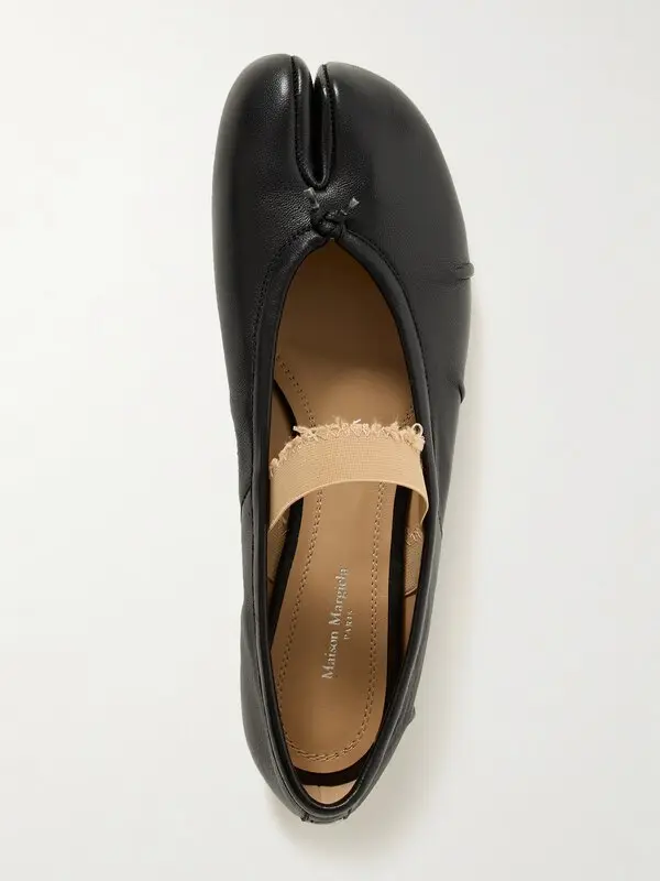 MAISON MARGIELA Tabi Leather Ballet Flats - Black