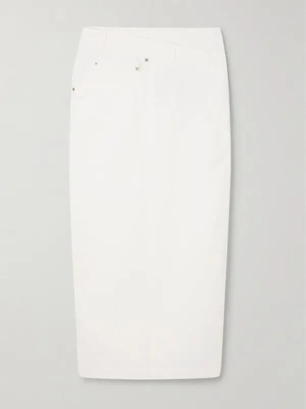 Loewe Asymmetric Denim Midi Skirt