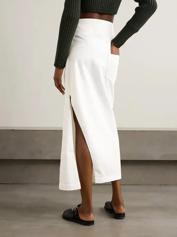 Loewe Asymmetric Denim Midi Skirt