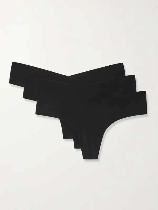 Commando Set Of Three Stretch Thongs