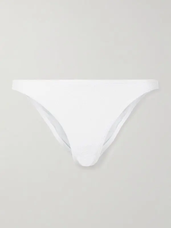 Melissa Odabash Tenerife Seersucker Bikini Briefs - White