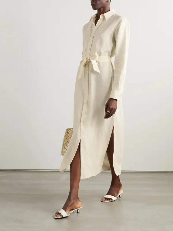 Ralph Lauren Vicki Linen Midi Shirt Dress