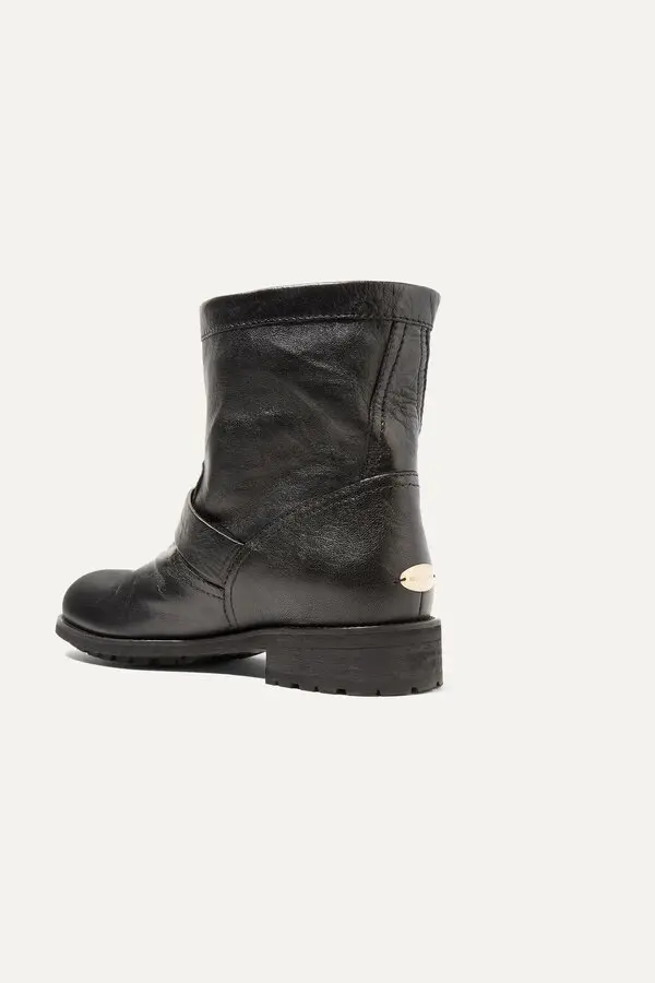 JIMMY CHOO Youth Leather Ankle Boots