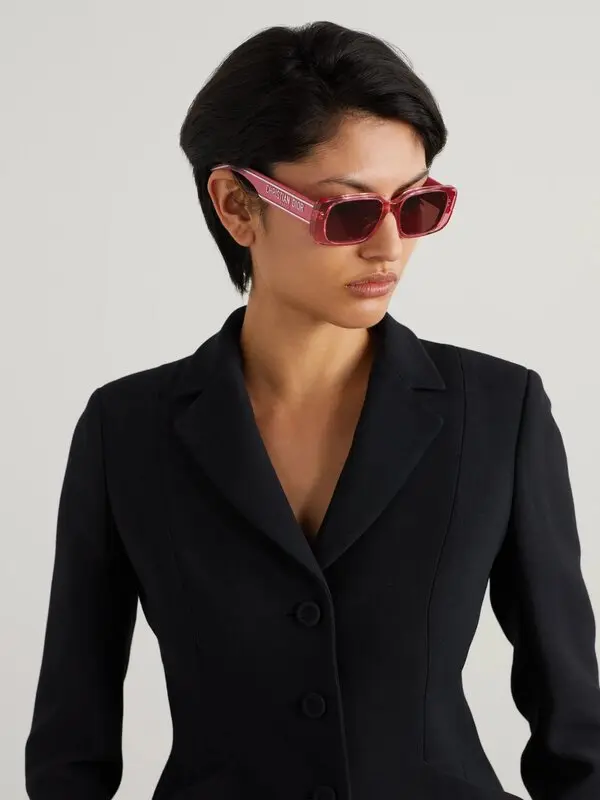 Dior Wildior S2u Rectangular-frame Sunglasses - Pink