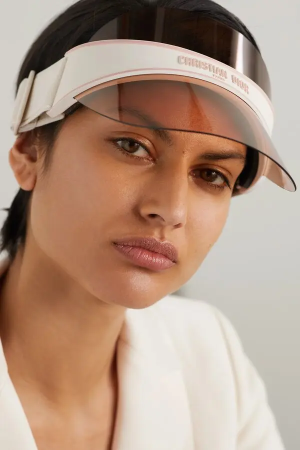Dior Club V1u Perspex And Cotton-blend Jacquard Visor - Purple