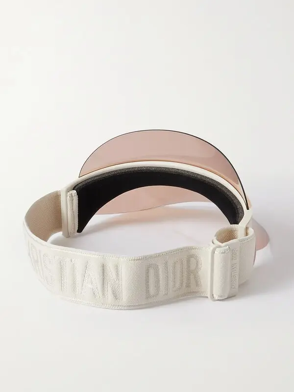 Dior Club V1u Perspex And Cotton-blend Jacquard Visor - Purple
