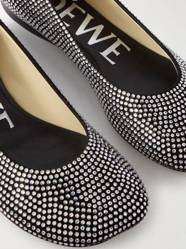 Loewe Crystal-embellished Ballet Flats
