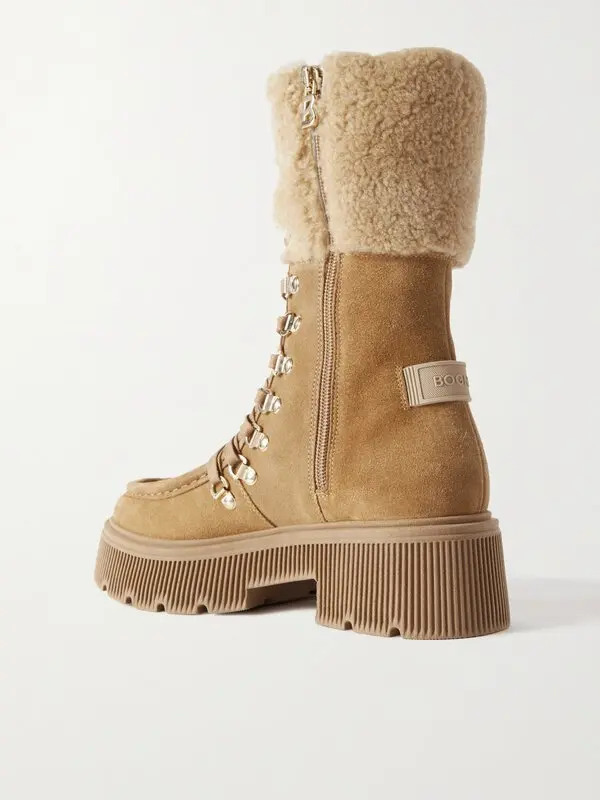 Bogner Turin Shearling-trimmed Suede Boots
