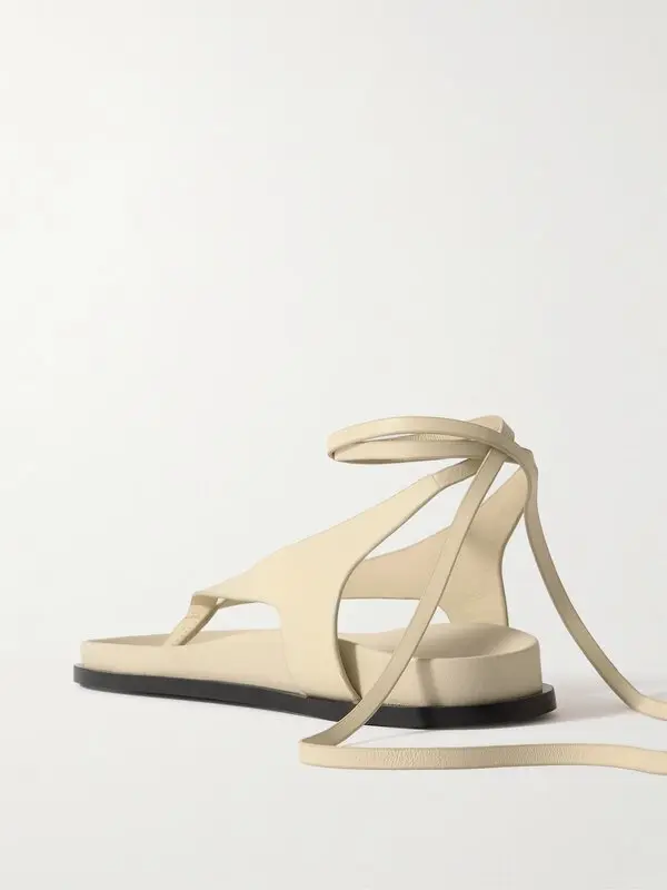 A.emery Shel Leather Sandals - Neutrals