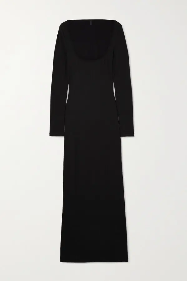 SKIMS Soft Lounge Ribbed Stretch-modal Maxi Dress