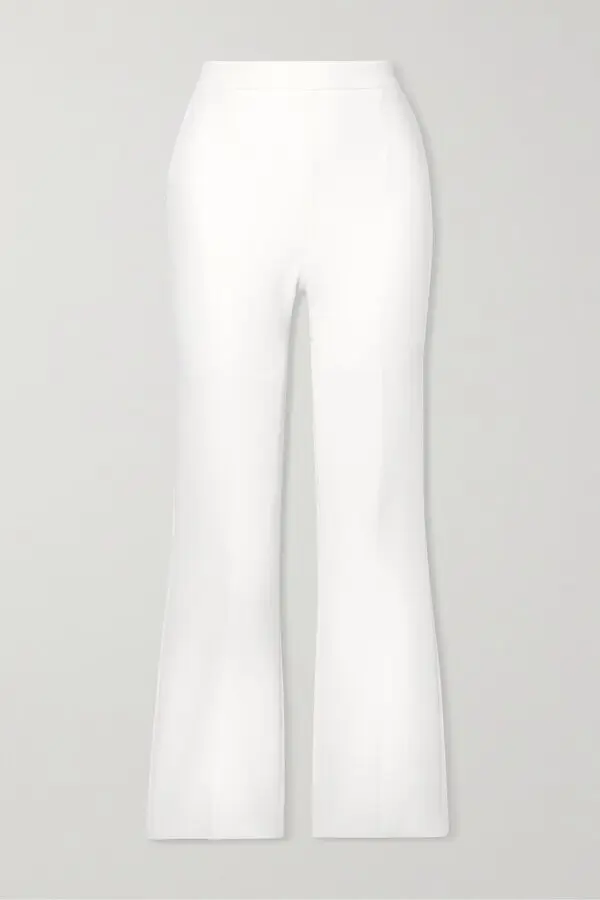 Safiyaa Mari Flared Stretch-crepe Trousers