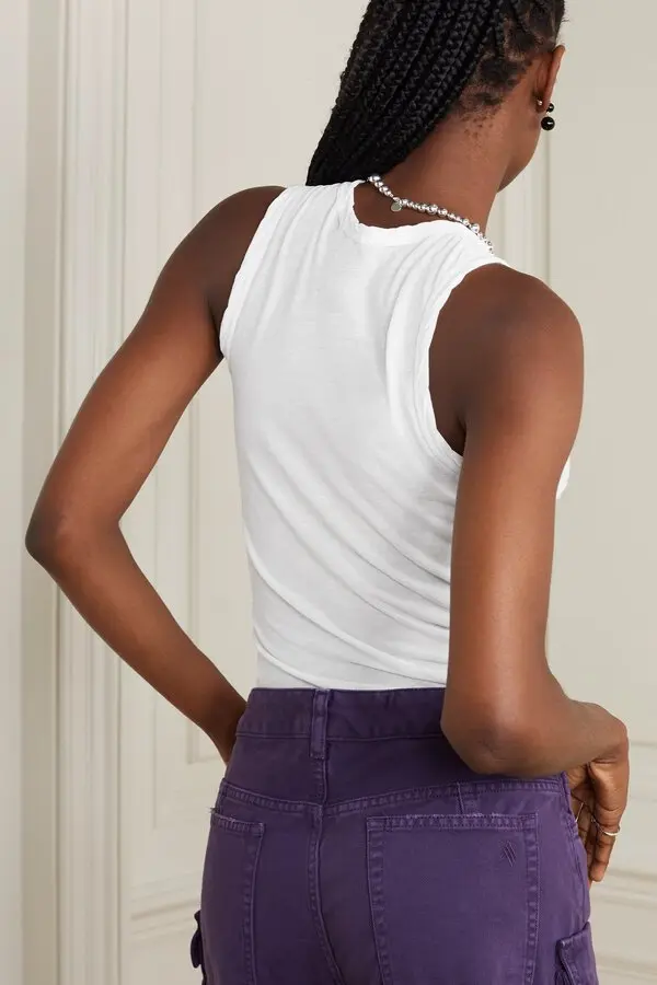 JAMES PERSE Slub Cotton-jersey Tank - White