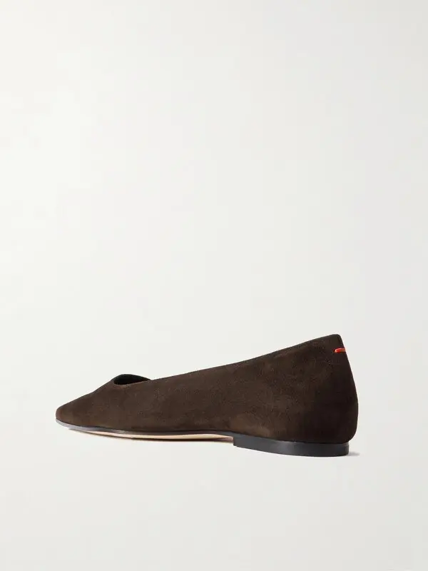 AeydĒ Cassy Suede Ballet Flats - Brown