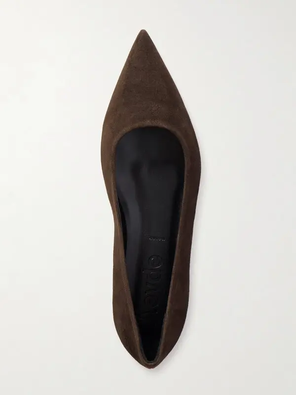 AeydĒ Cassy Suede Ballet Flats - Brown