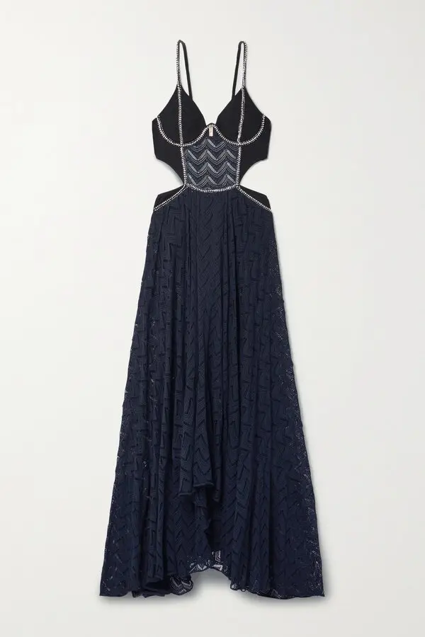 PatBO Alessandra Ambrosio Embellished Maxi Dress - Black