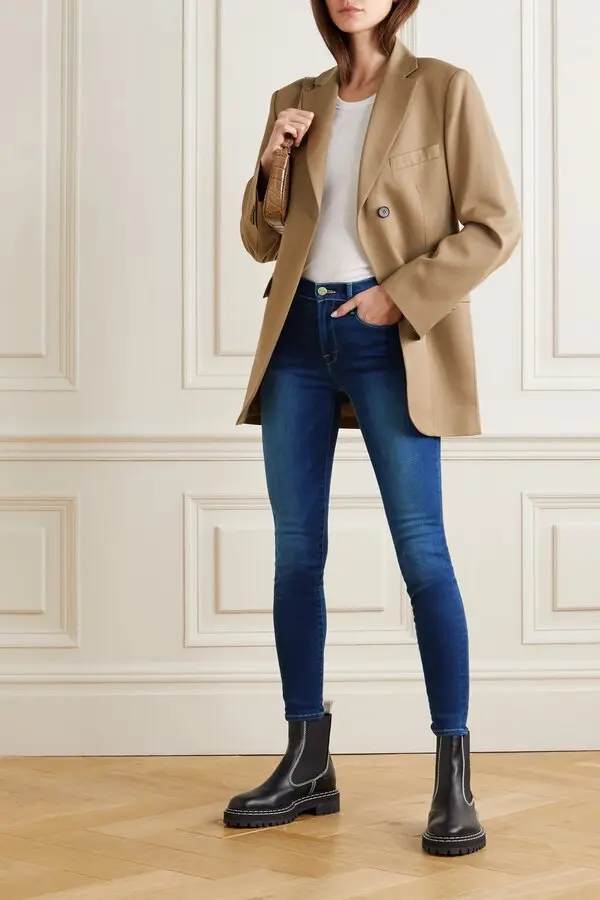 FRAME Le High Skinny Jeans - Blue