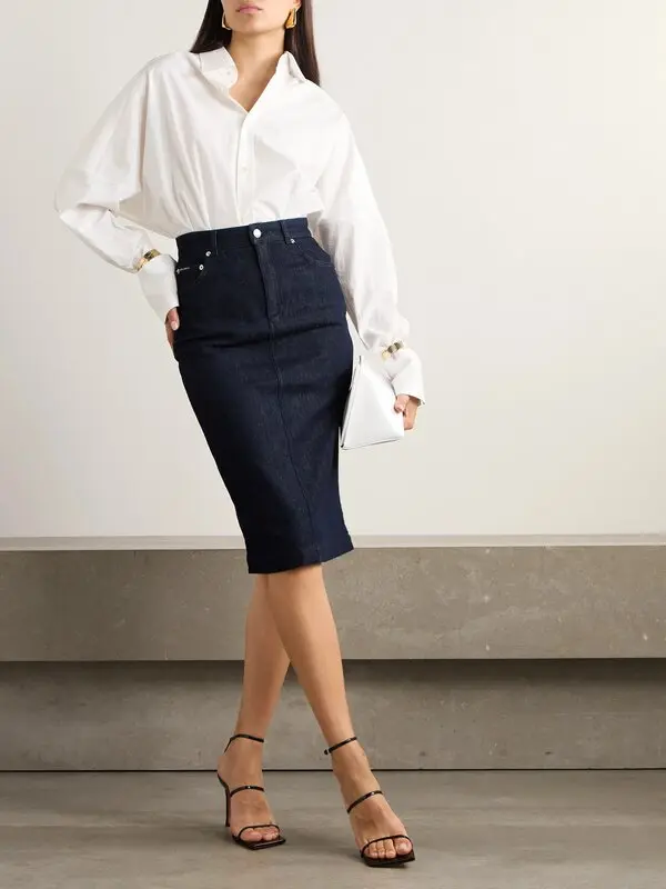 Dolce & Gabbana Stretch-denim Pencil Skirt
