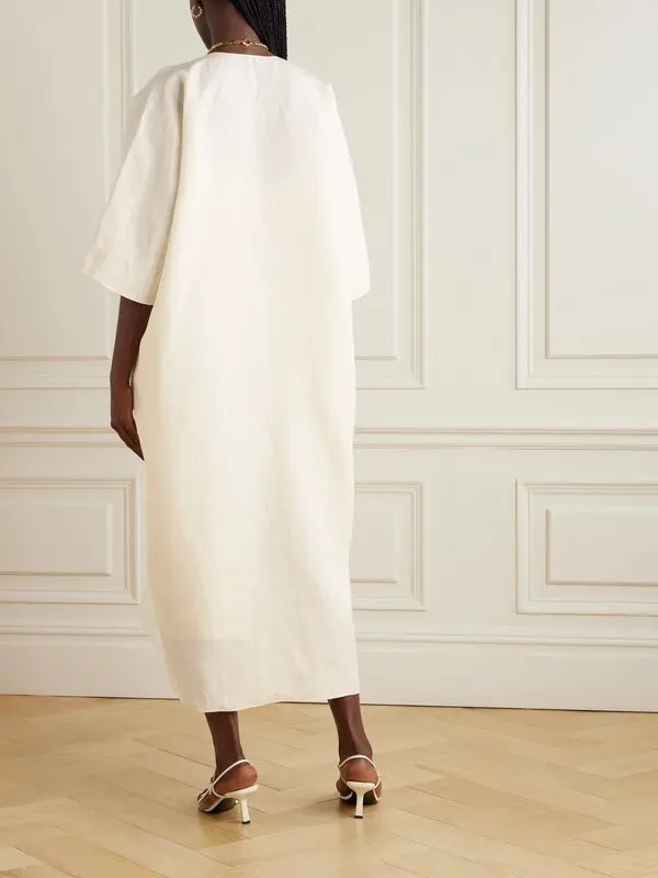 CORTANA Bambina Long Linen Coat