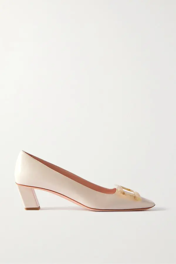 ROGER VIVIER Belle Vivier 45 Buckled Leather Pumps