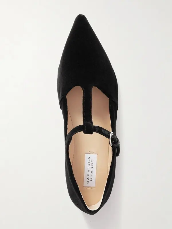 Gabriela Hearst Net Sustain Lola Ballerina Mary Jane Flats - Black
