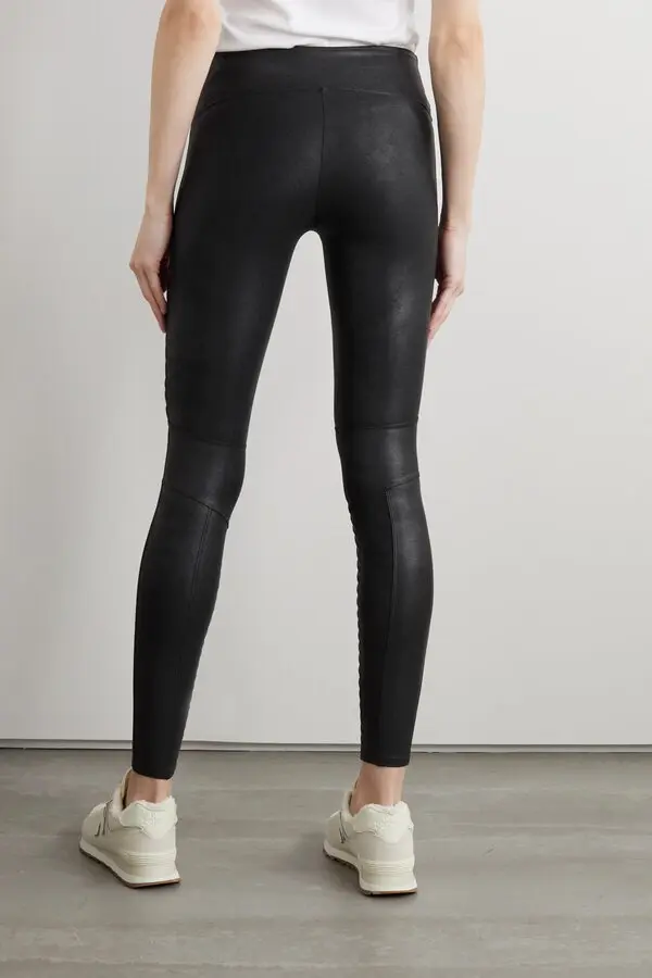 Spanx Moto Faux Stretch-leather Leggings