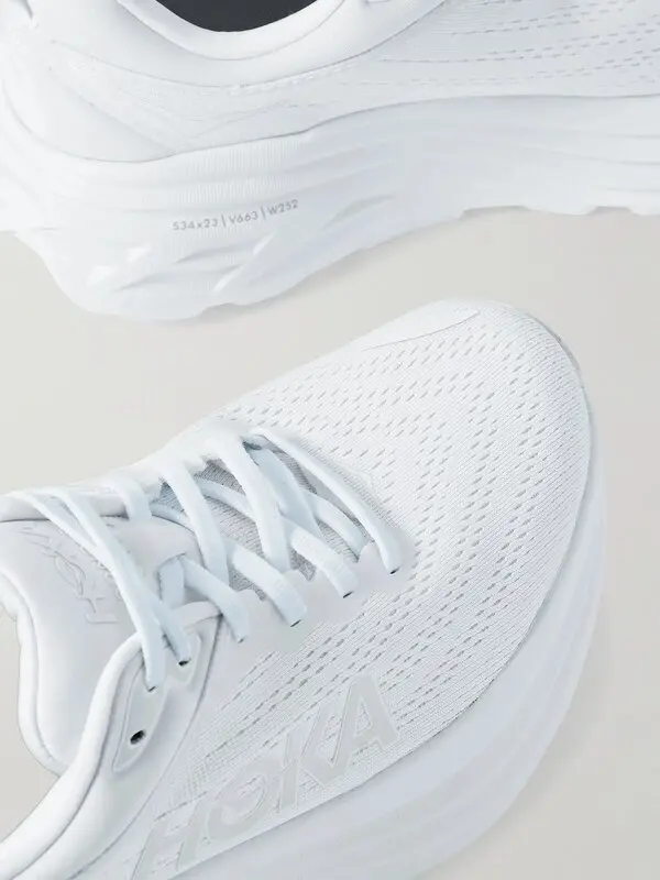 Hoka One One Hoka Bondi 8 Rubber-trimmed Mesh Sneakers