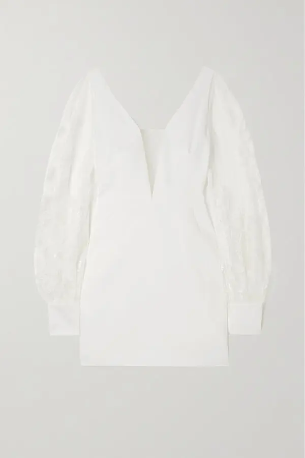 Rime Arodaky Lisa Embroidered Mini Dress - White