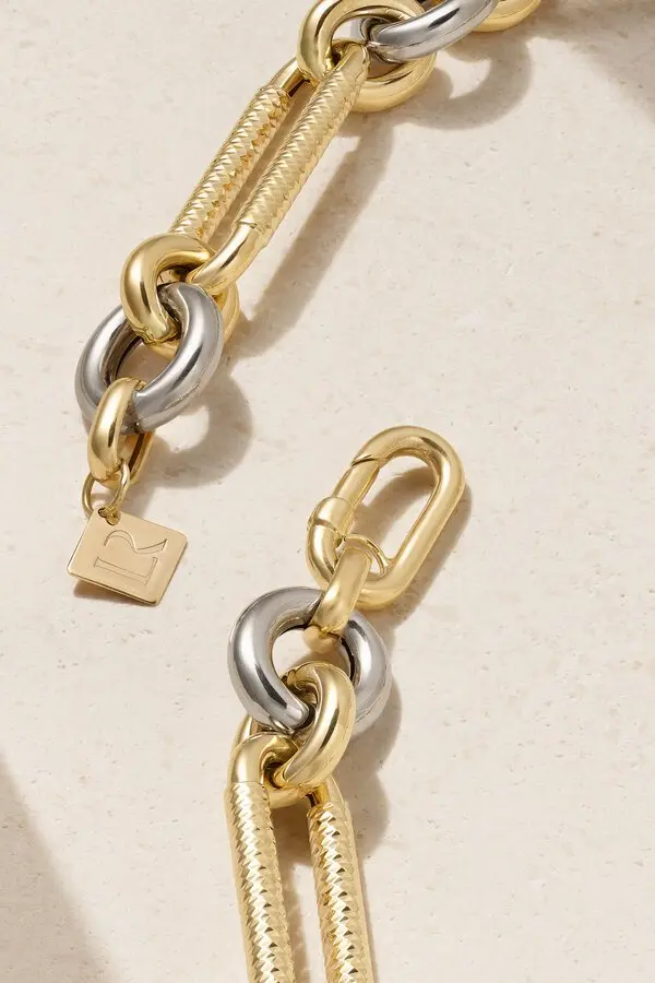 Lauren Rubinski Medium 14-karat Yellow And White Necklace