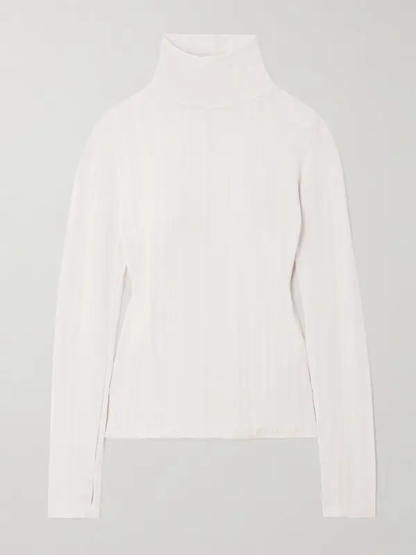 Cordova Sol Ribbed Stretch-jersey Turtleneck Top - Neutrals