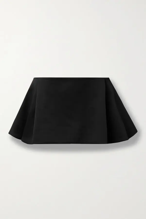 Khaite Rafla Woven Mini Skirt - Black