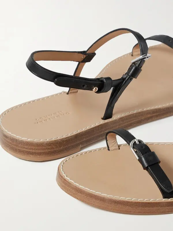 Gabriela Hearst Steward Leather Slingback Sandals