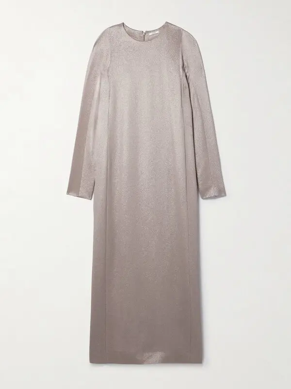FFORME Iris Metallic Cloqué Maxi Dress