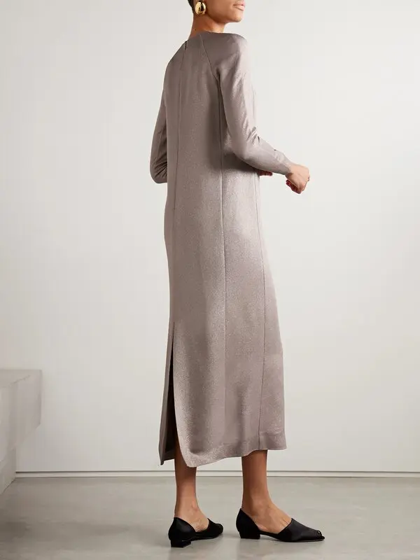 FFORME Iris Metallic Cloqué Maxi Dress