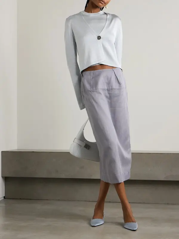 Galvan Ida' Layered Knitted Tank And Cardigan Set